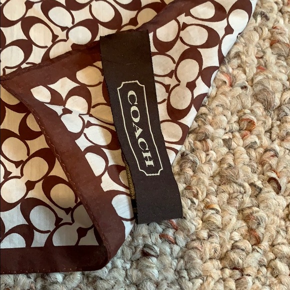 Coach | Accessories | Coach Scarf With Coach Detail And Gold Logo ...